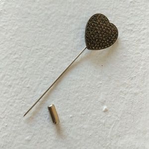 Jewelry | Sterling Silver Marcasite Heart Pin | Poshmark